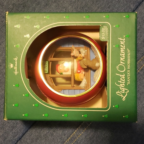 Hallmark | Holiday | Hallmark Santas Workshop Lighted Ornament 984 ...